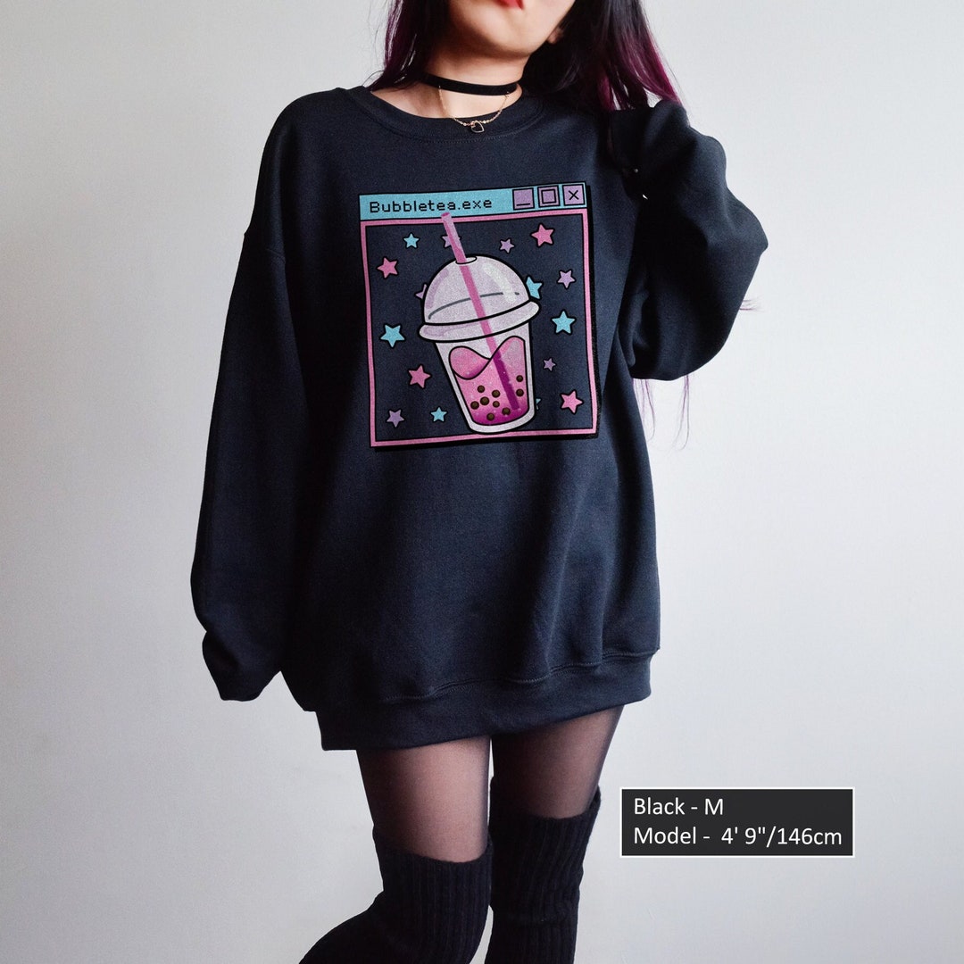 Bubbletea.exe Gamer Boba Sweatshirt Vaporwave Retro Bubble Tea Sweater ...