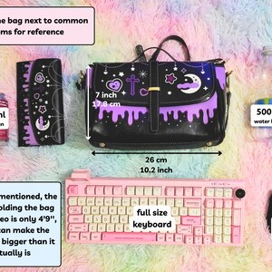 Drippy Pastel Goth Hand Bag and Wallet Set, Yami Kawaii Star Moon Cute ...