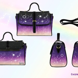 Mystic Sun Celestial Bag Twilight Sky Constellation Satchel Bag Kawaii ...