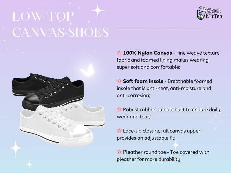 Cute Pastel Goth Shoes Yami Kawaii Blue Low Top Sneakers Star Moon ...