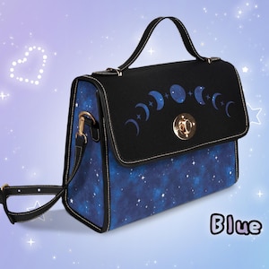 Moon Phase Galaxy Bag Celestial Mystic Purse Purple Cosmic Stars Pastel ...