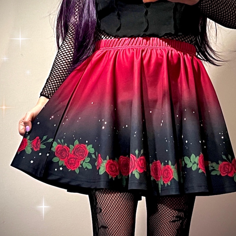 Dark Red a Line Skirt - Etsy UK