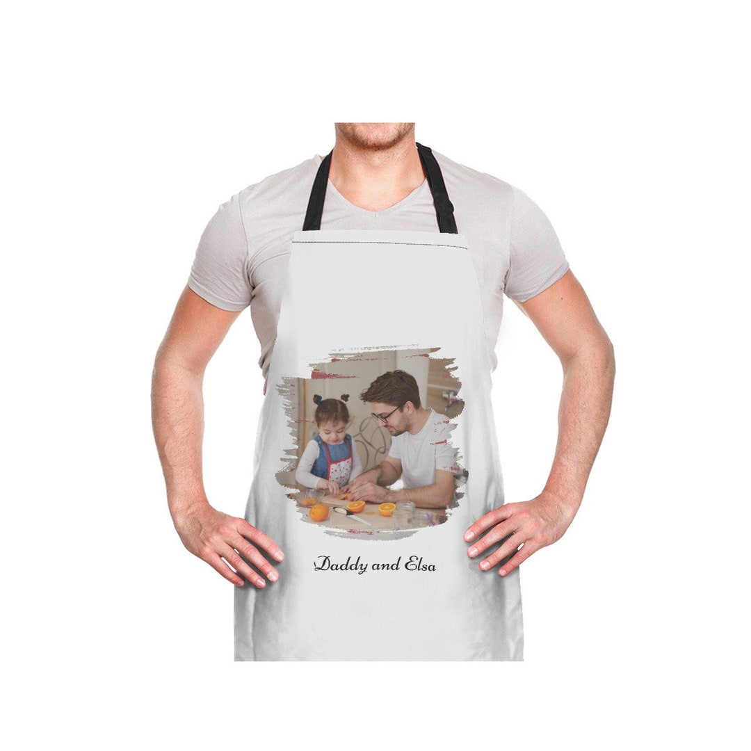 Personalized Apron, Custom Photo, Custom Text, Apron for Men, Kitchen Apron, Personalized Gift ...