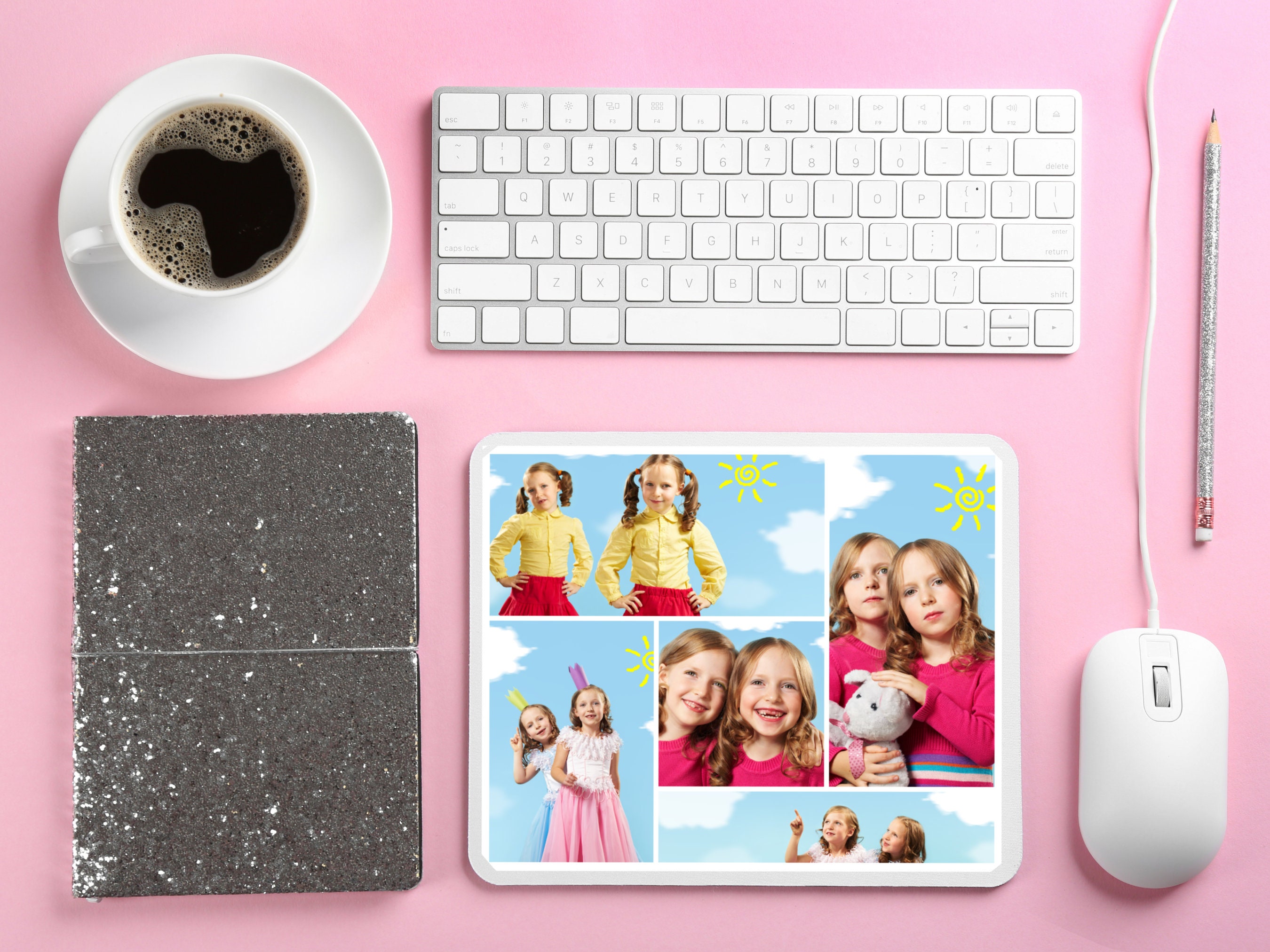 Personalized Photo Mouse Pad, Photo Collage Mouse Pad, Custom Mouse Pad ...