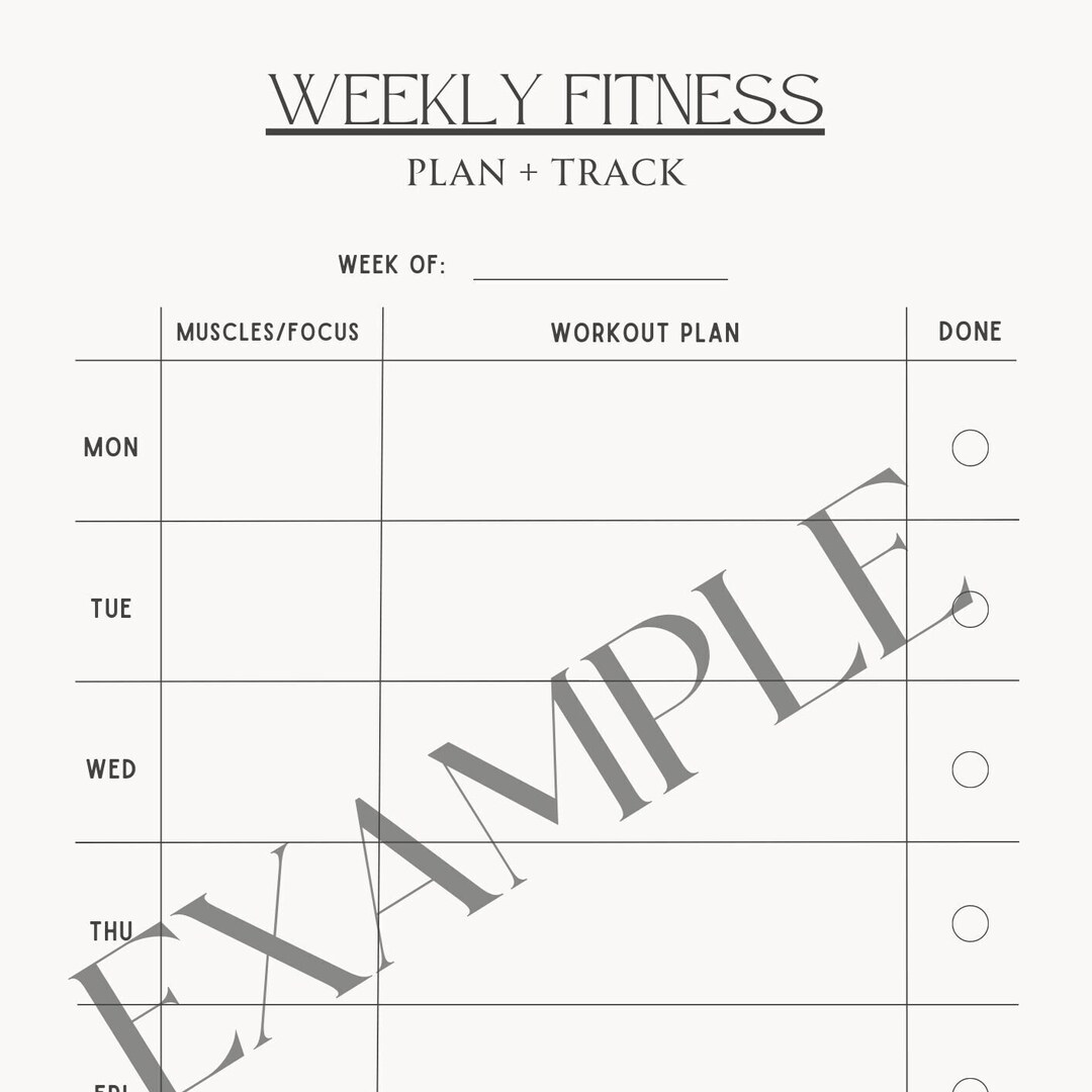 FITNESS PLANNER + TRACKER, Ultimate Workout Planner, Fitness Tracker ...