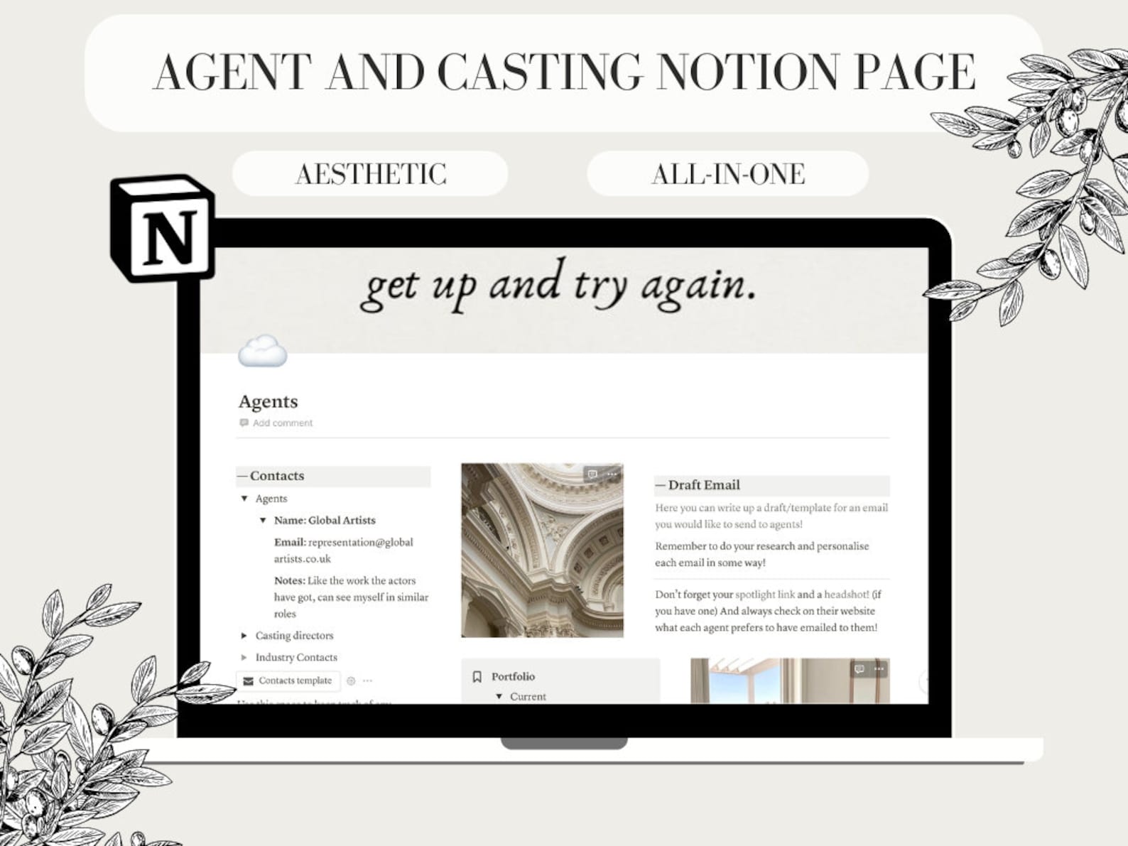 Agent and Casting Director Template | Notion Template for Actors and ...