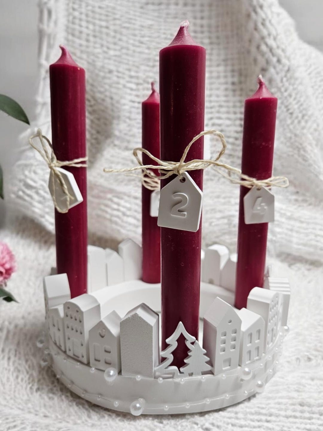 Advent Tray, Advent Plate, Advent Decoration, Advent Tray With Advent ...