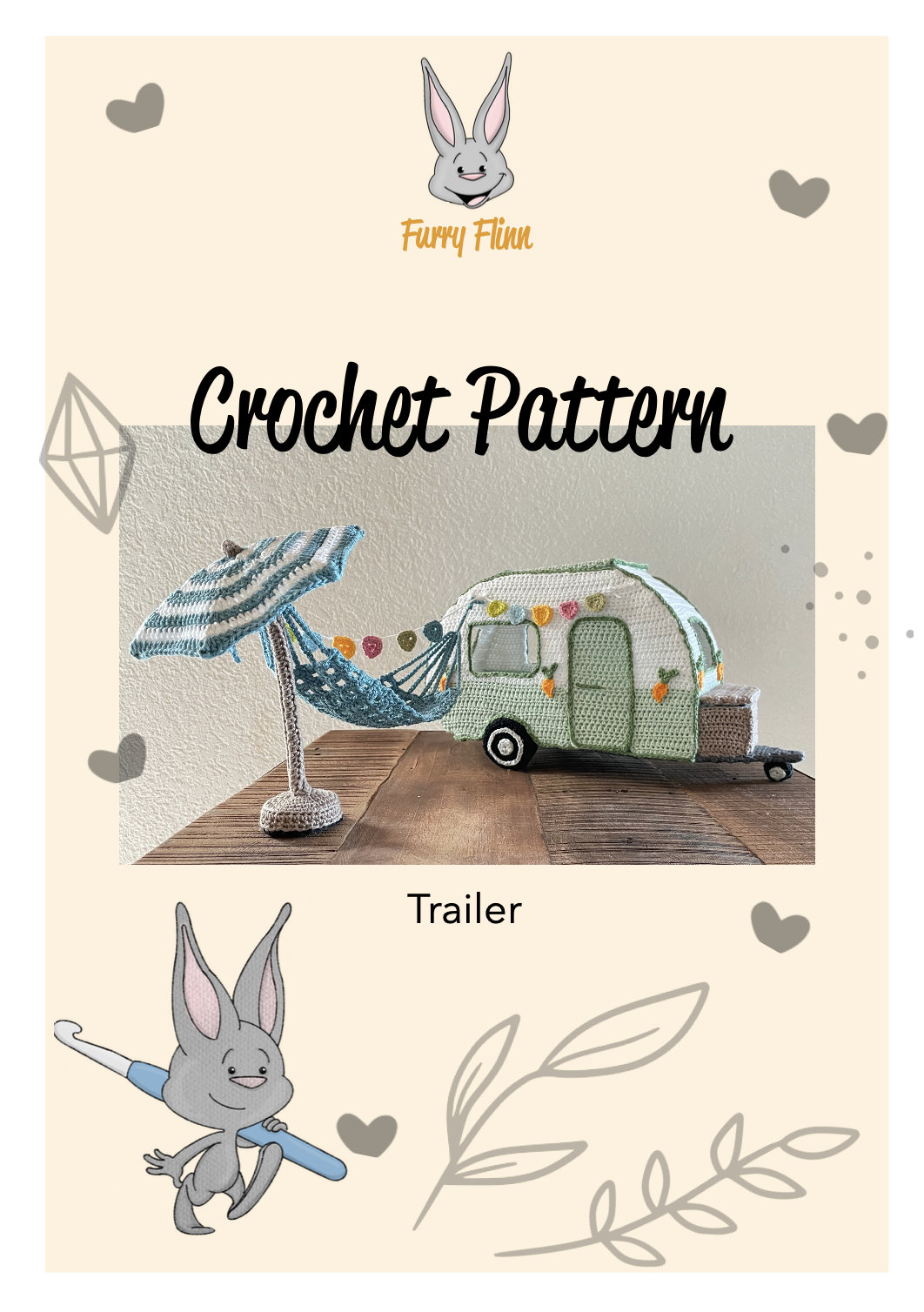 Furry Flinn Trailer/wohnwagen Crochet Pattern English & - Etsy