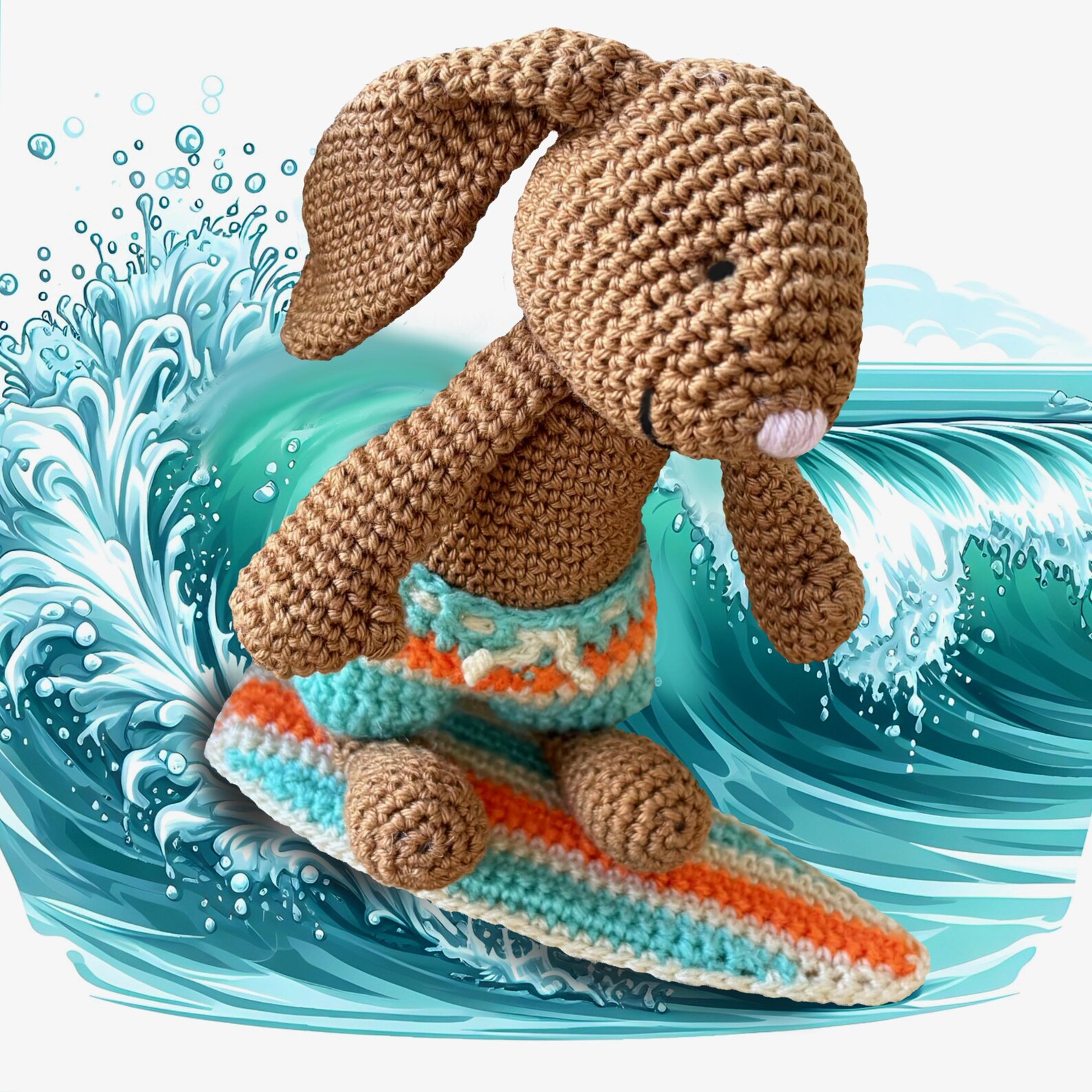 Tabit the Rabbit Beach and Surf Outfit Crochet Pattern English ...