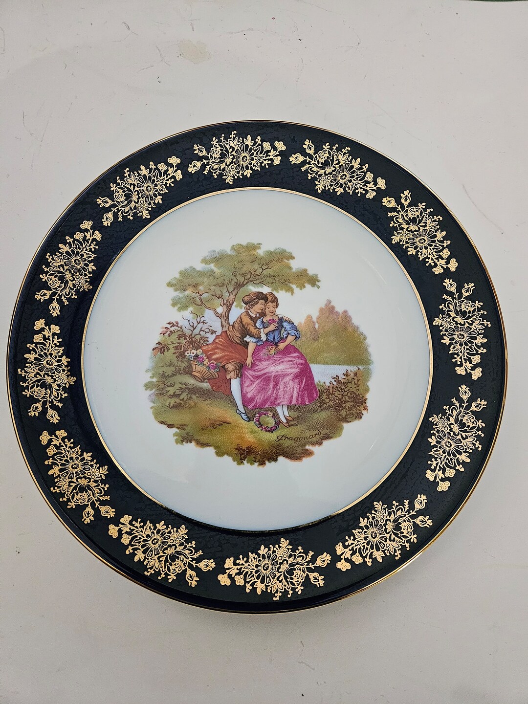 Vintage Porcelain Limoges France Collectors Plate. Lovely Romantic ...