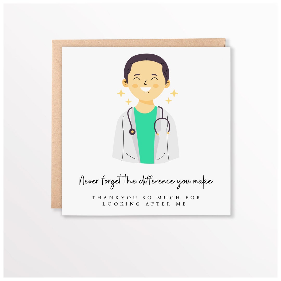 Doctor Thank You Card, Doctor Retirement Gift, Surgeon Card ...