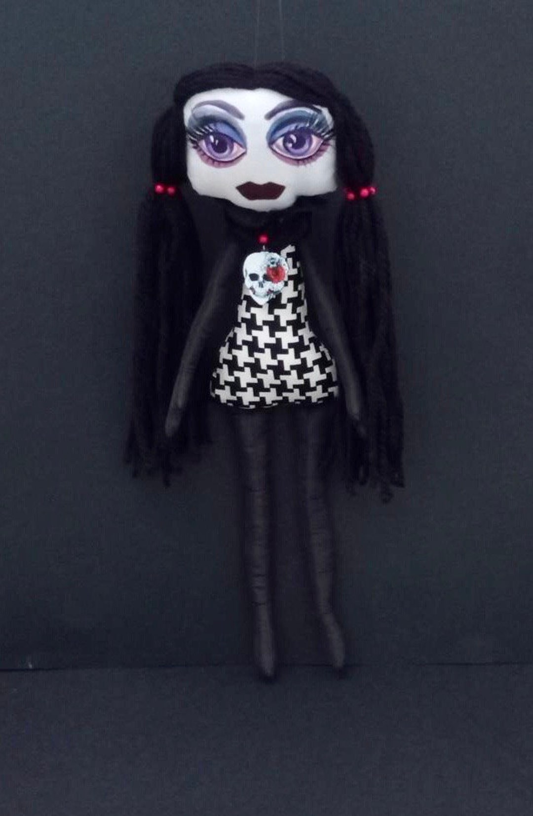 Gothic Unique Art Doll(“betty”) BIG EYES Handmade Rag Doll Collectible ...