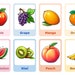 Fruits Flashcard + FREE Fruit Coloring Book! - Etsy