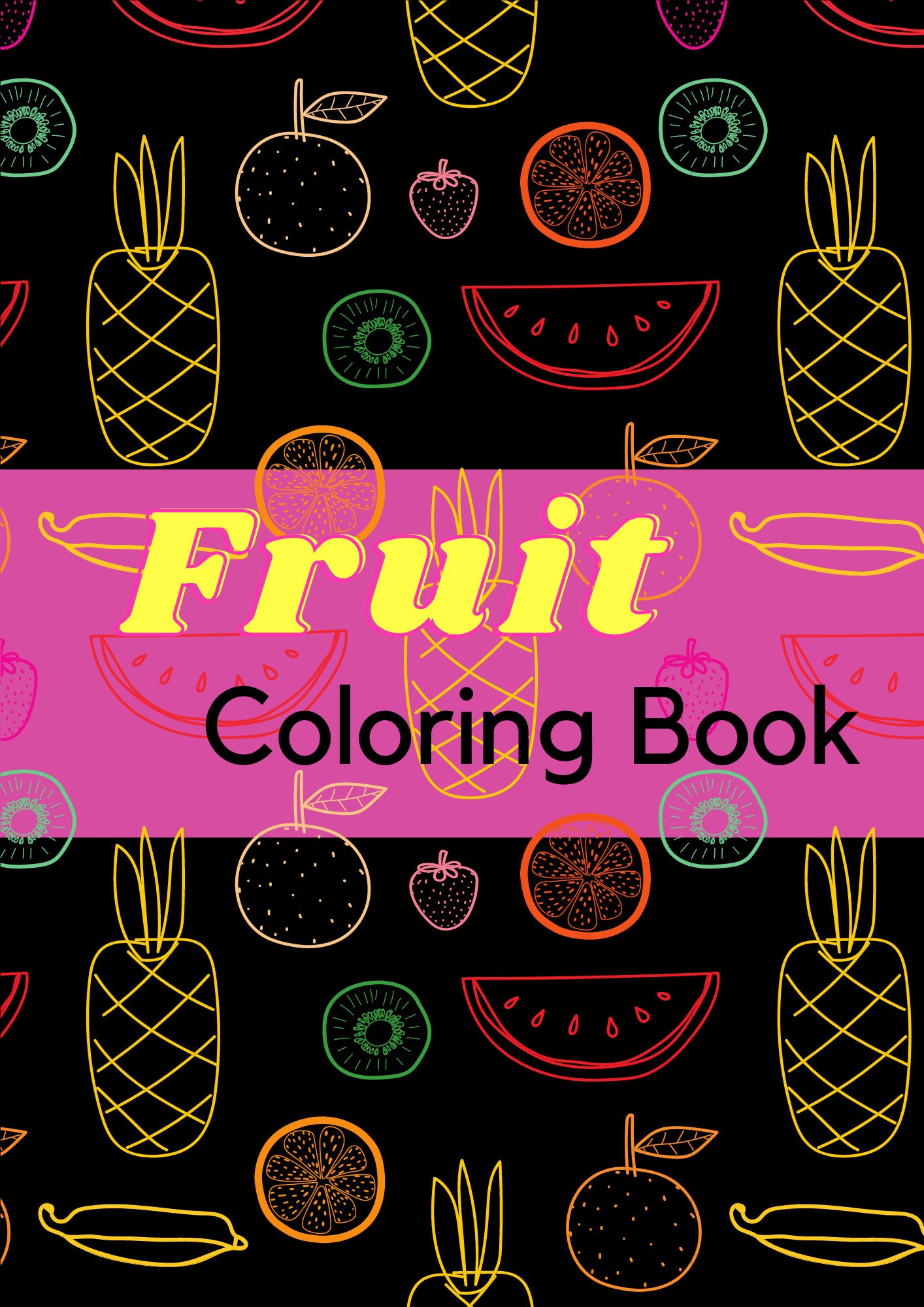Fruits Flashcard + FREE Fruit Coloring Book! - Etsy