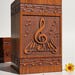 Personalized Handcrafted Wooden Urn With Music Notes & Piano Design ...