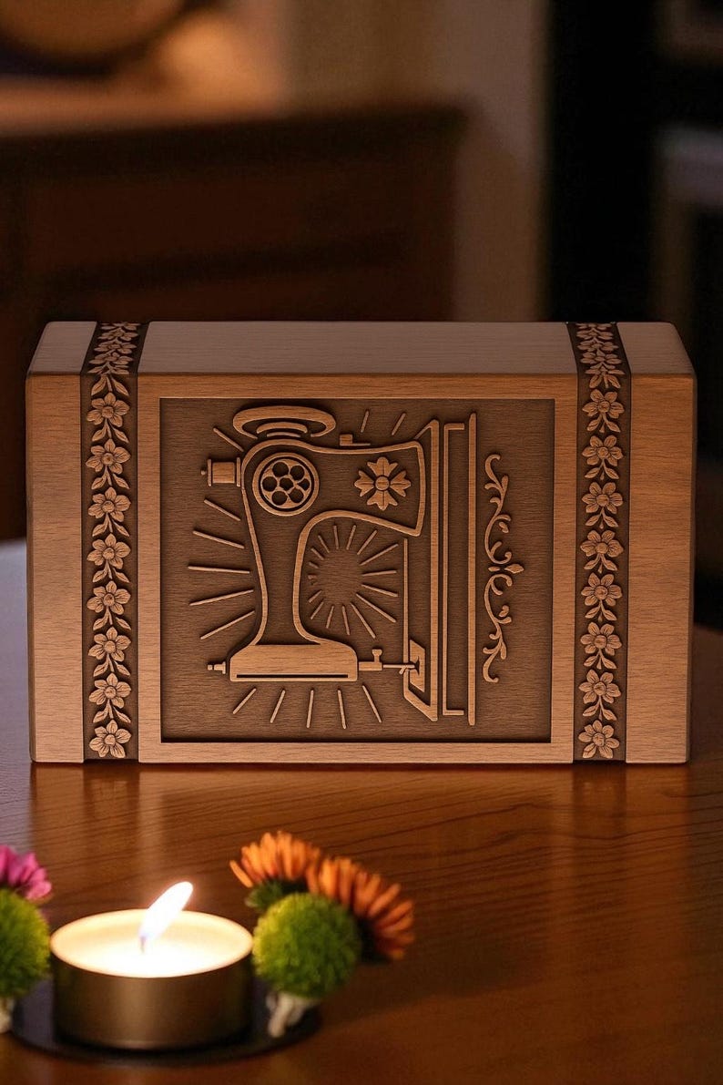 Handmade Rosewood Sewing Machine Urn: Personalized Memorial Keepsake - Etsy
