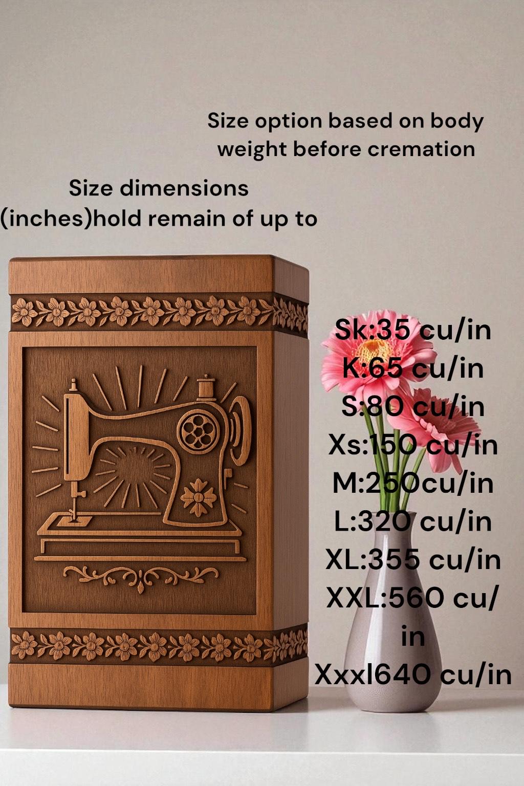 Handmade Rosewood Sewing Machine Urn: Personalized Memorial Keepsake - Etsy