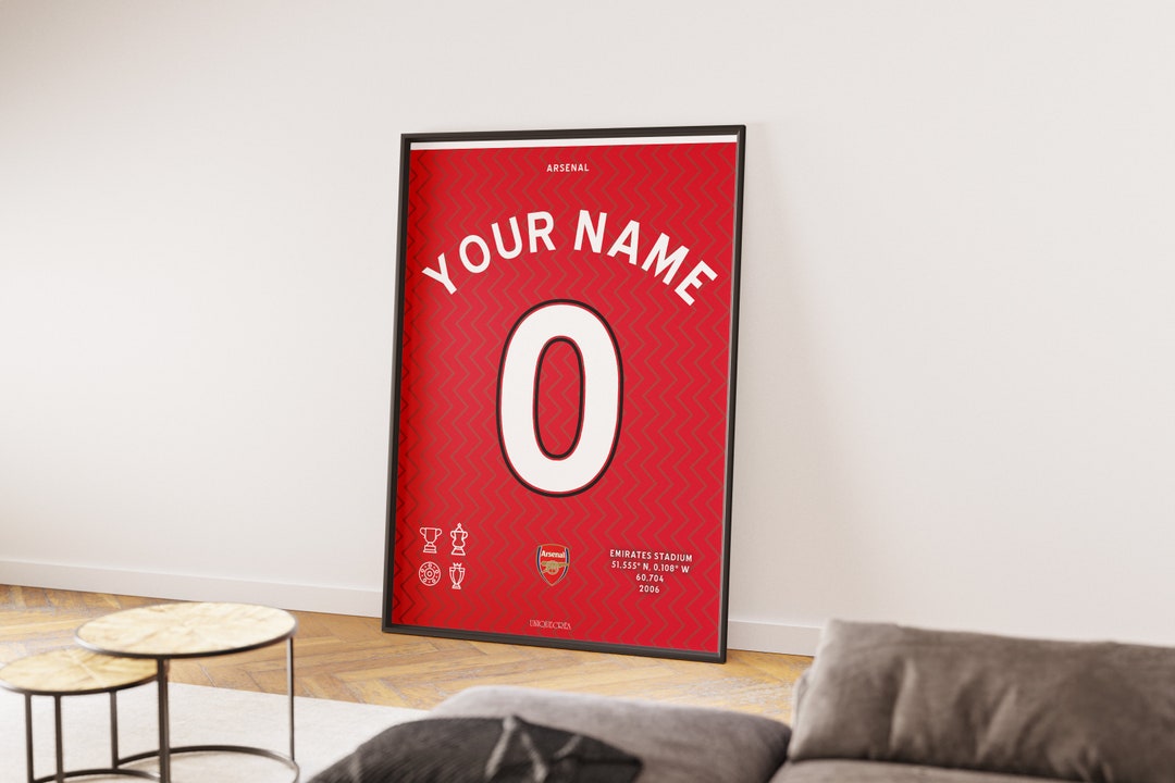 Customizable Arsenal Football Jersey Frame | Digital Printable Material ...