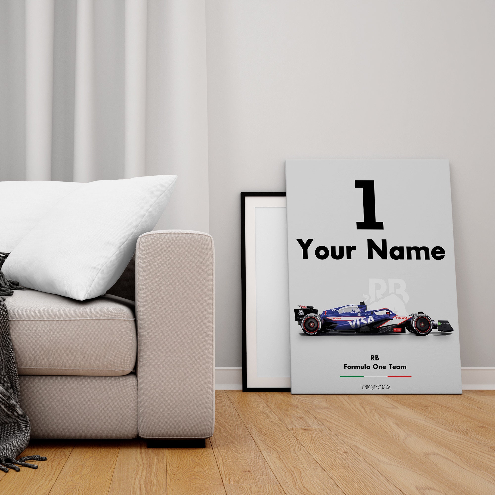Customizable Redbull Racing Formula 1 Poster Frame Digital Printable ...