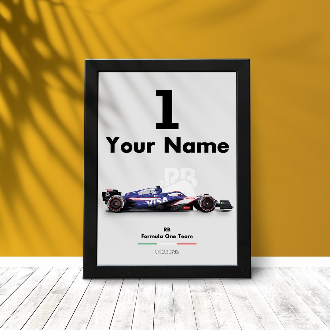 Customizable Redbull Racing Formula 1 Poster Frame Digital Printable ...