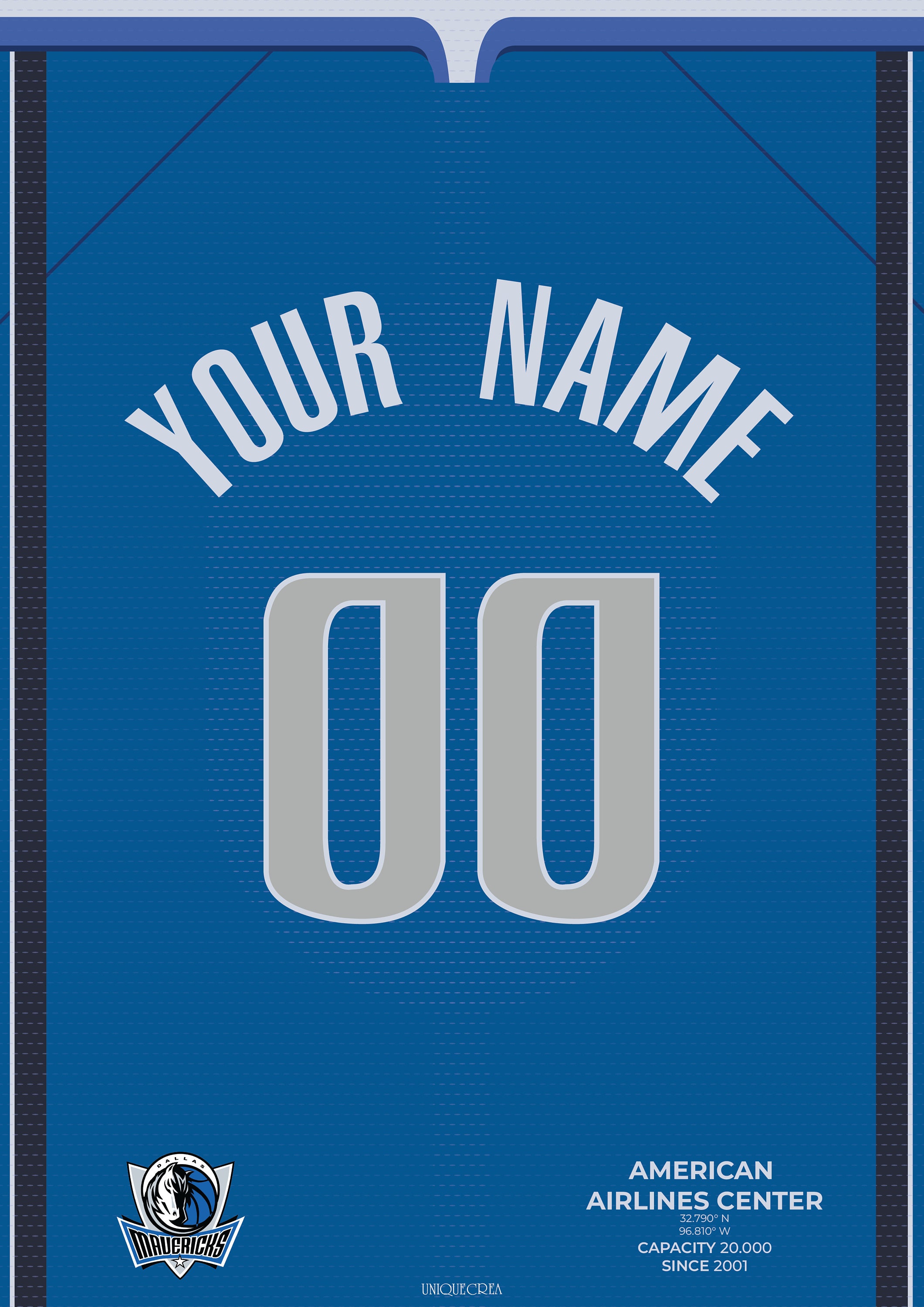 Customizable Dallas Mavericks Basketball Jersey Frame | Digital ...