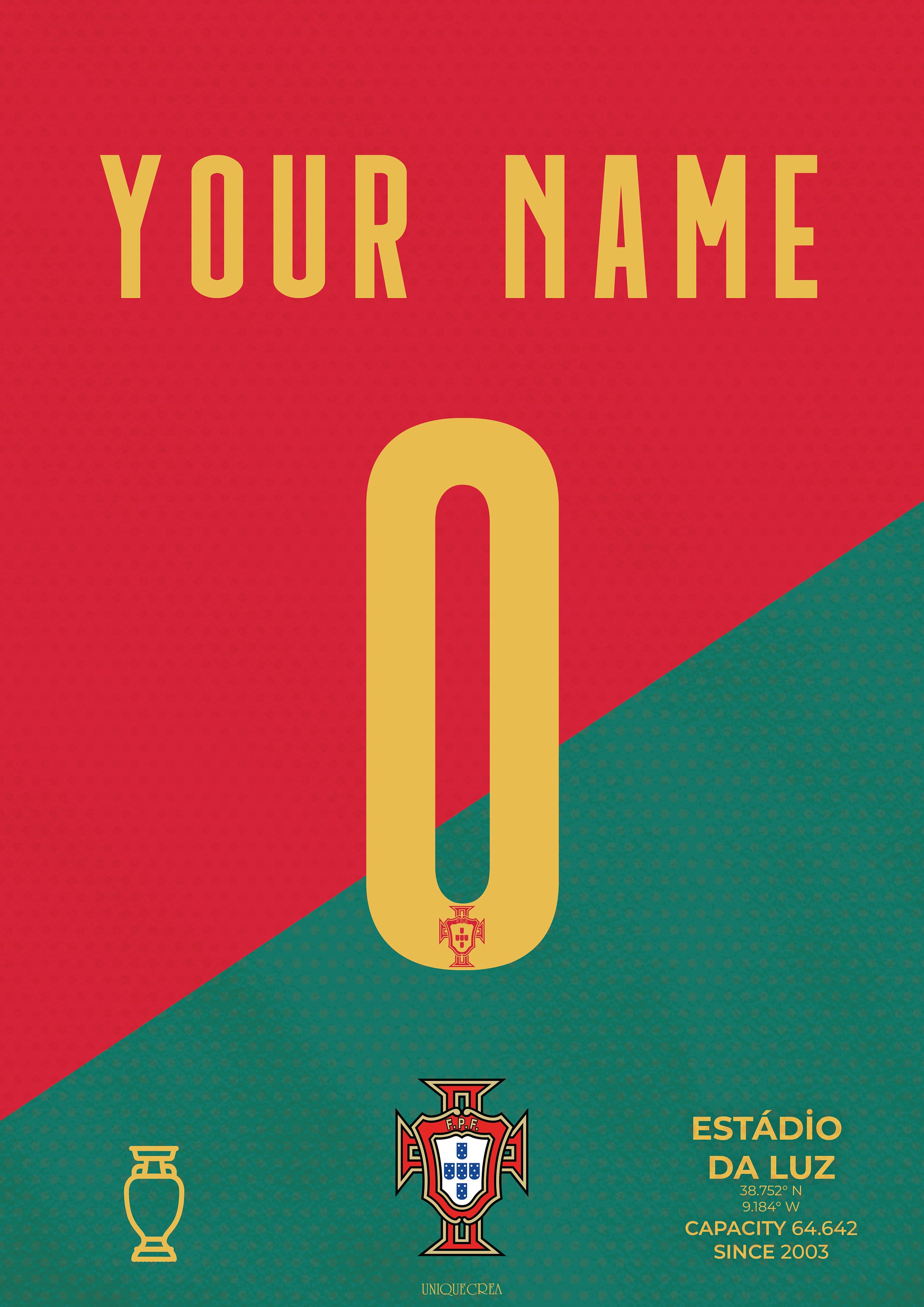 Customizable Portugal Football Jersey Frame| Digital Printable Material ...