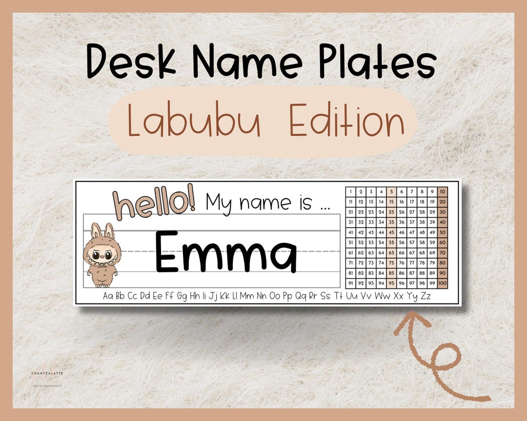 Labubu Desk Name Plates (macaron Series) - Etsy