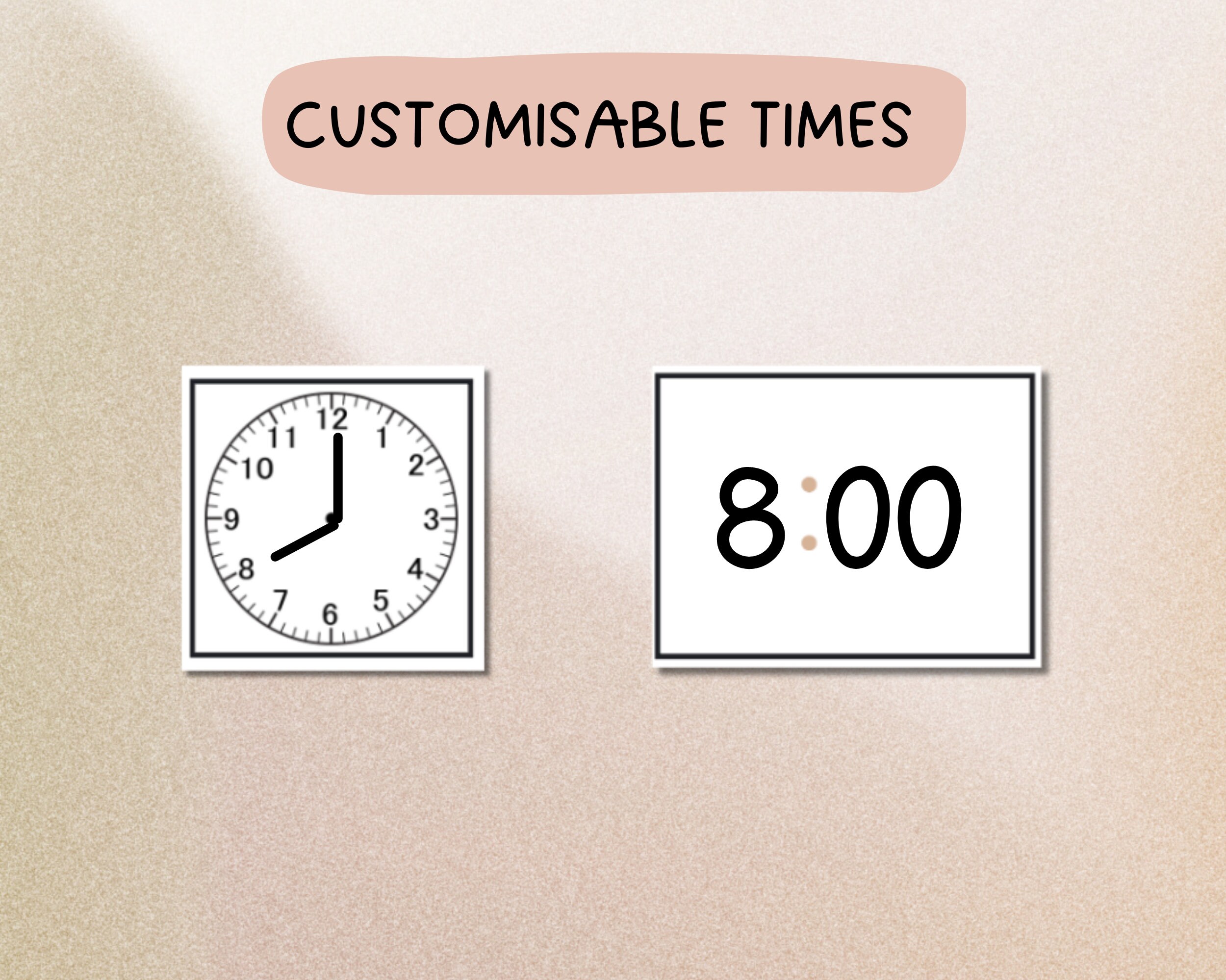 Visual Timetable - Soft Boho Editable Printable Template - Etsy