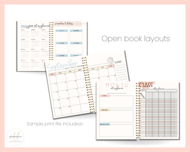 2024-2025 Soft Minimalist Monthly-weekly Teacher Planner - Etsy