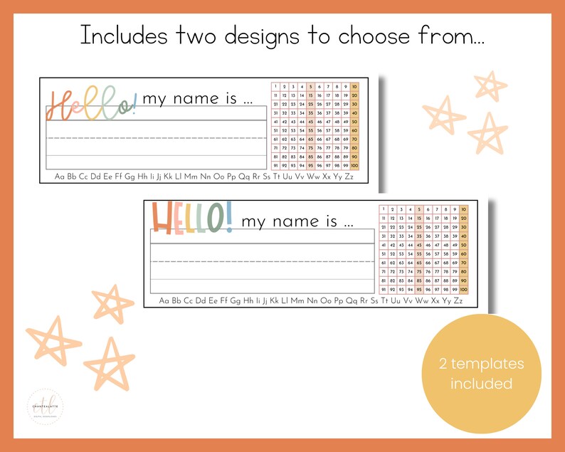 Desk Name Plates Editable & Printable Templates - Ultra Simple Soft PPT ...