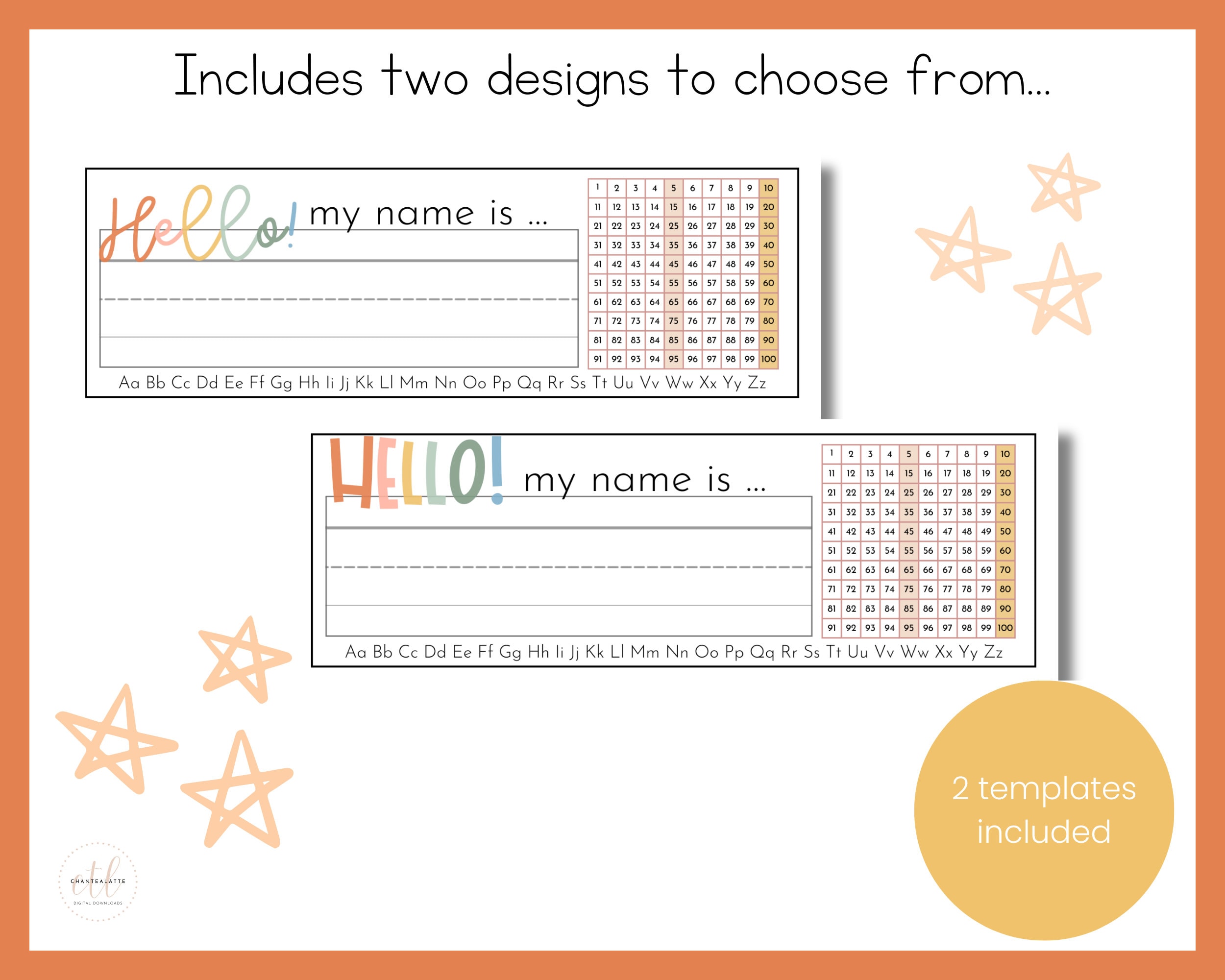 Desk Name Plates Editable & Printable Templates - Ultra Simple Soft PPT ...