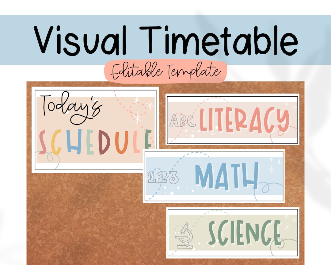 Ultra Simple Soft Schedule Cards - Etsy