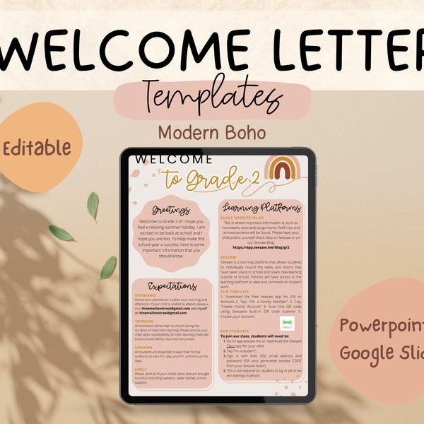 Welcome Letter - Etsy