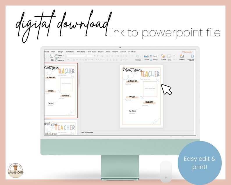 Meet Your Teacher Editable & Printable Templates - Ultra Simple Soft ...
