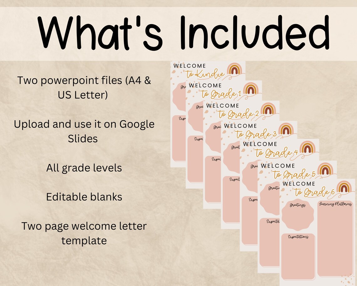 Class Welcome Letter Editable Template - Modern Boho - Etsy