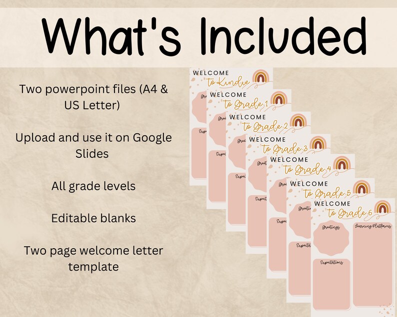 Class Welcome Letter Editable Template - Modern Boho - Etsy