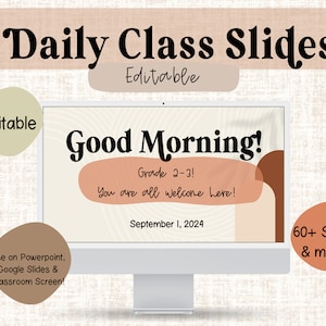 Ultra Simple Soft Daily Classroom Slides Editable Templates - Etsy UK