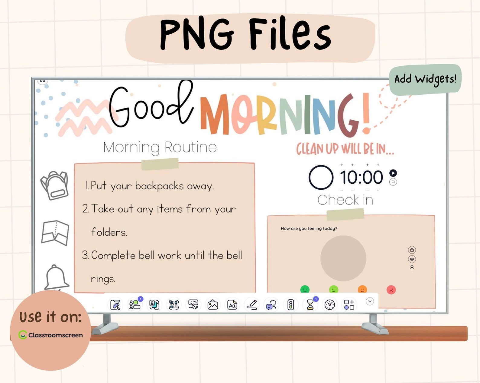 Ultra Simple Soft Daily Classroom Slides - Editable Templates - Etsy