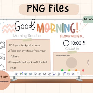 Ultra Simple Soft Daily Classroom Slides - Editable Templates - Etsy UK