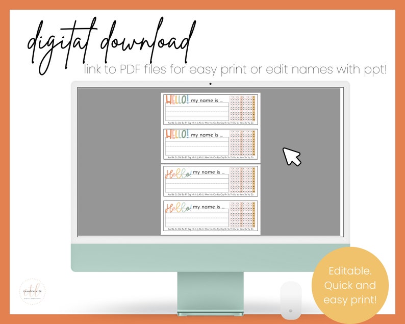 Desk Name Plates Editable & Printable Templates - Ultra Simple Soft PPT ...
