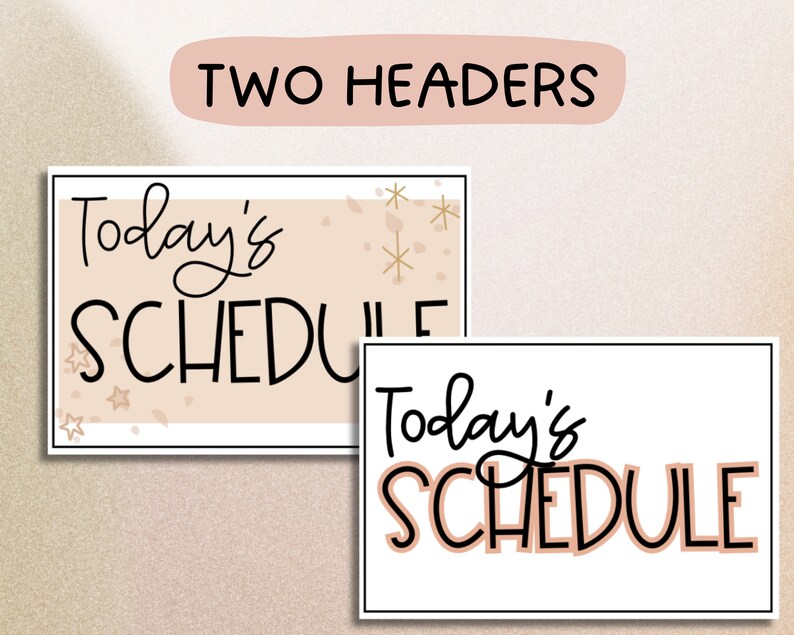 Visual Timetable - Soft Boho Editable Printable Template - Etsy