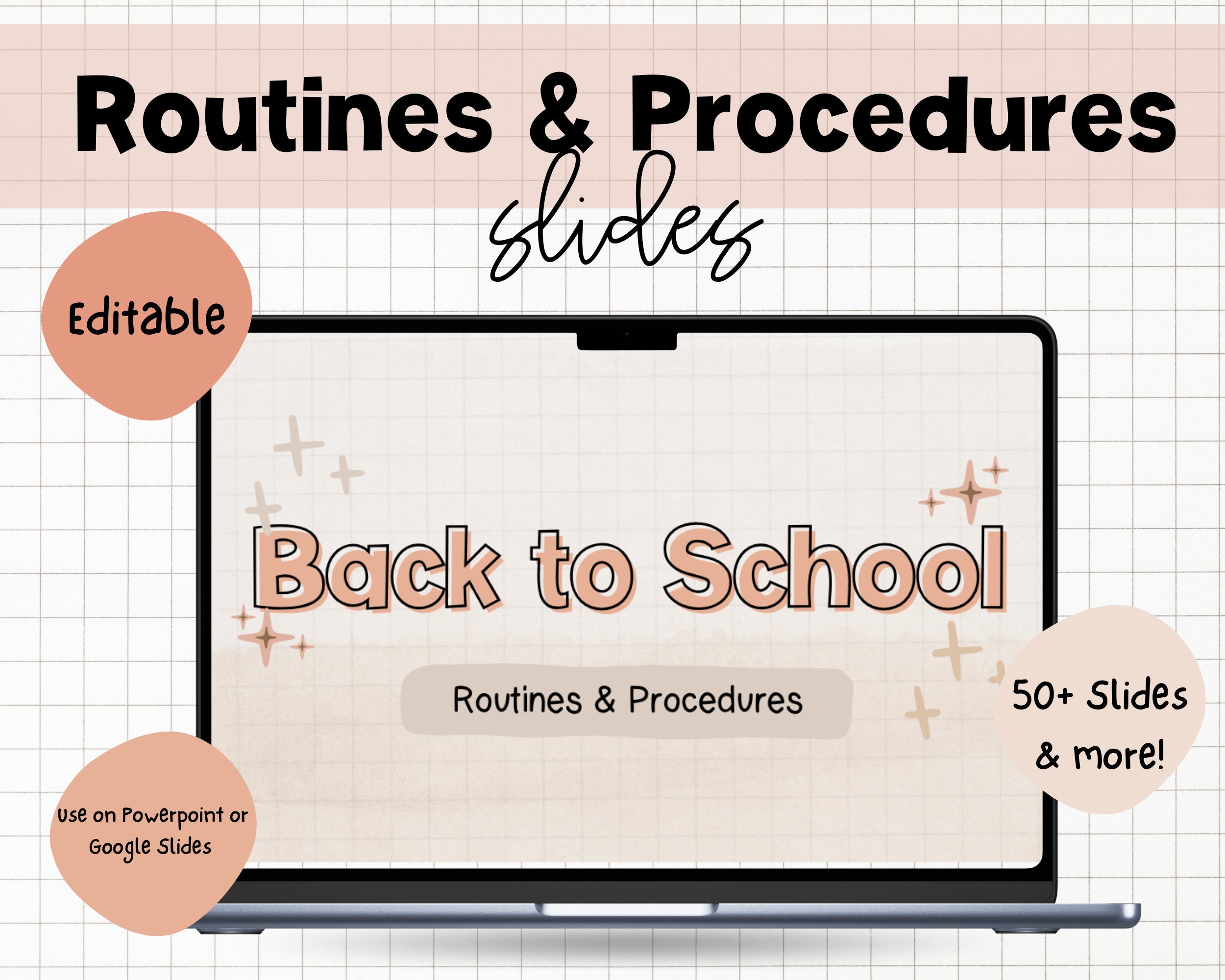 Classroom Routines & Procedures Slides - Simple Neutral Powerpoint Slides Digital Download - Etsy