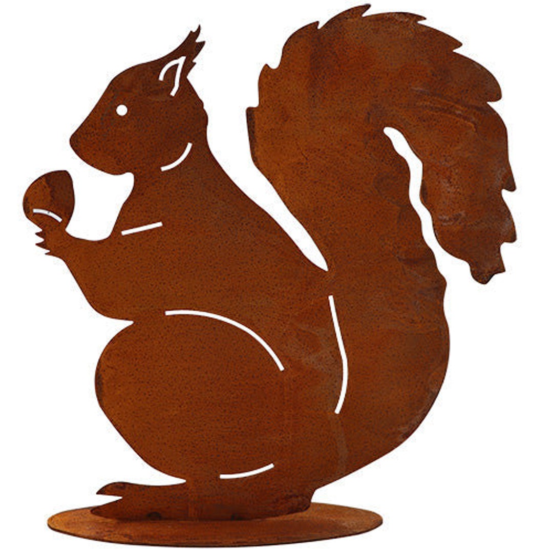 Squirrel in Patina Metal Autumn Decoration - Etsy
