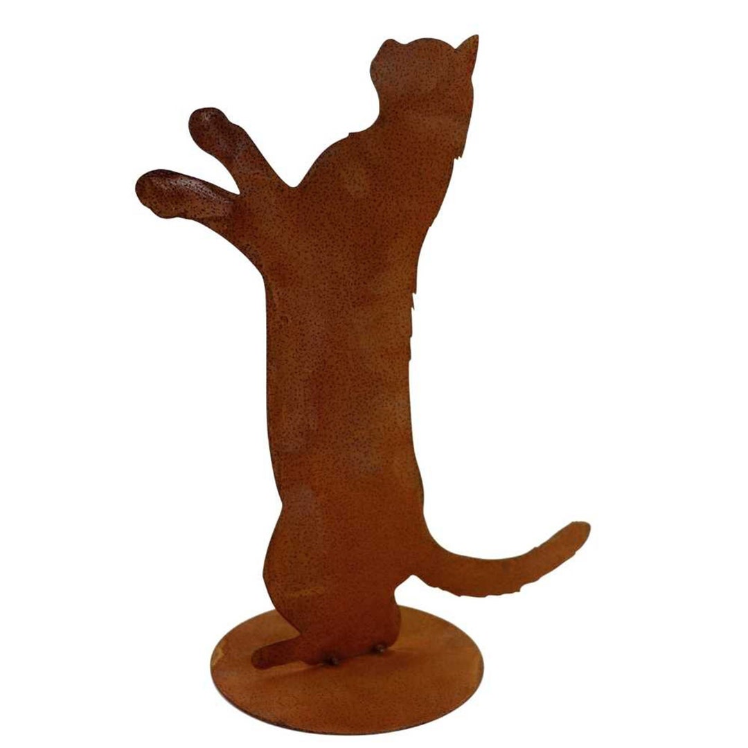 Metal Decoration Cat feline Patina Living and Garden Decoration Idea ...