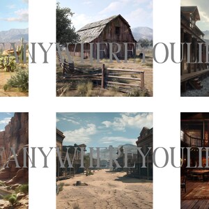 20 'western Movie' Backdrops | 1:1 Ratio | Photoshop Overlays | Digital ...