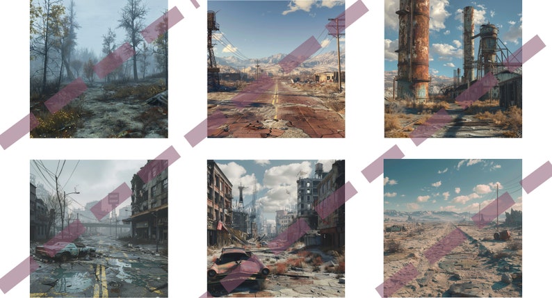 20 Post-apocalyptic Backdrops | 1:1 Ratio | Wasteland Backgrounds ...