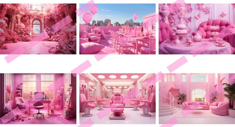 Barbie Dream House Digital Backdrops: Life in Plastic Set (digital ...