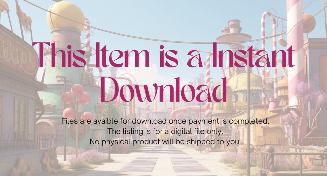 20 Magical Factory Digital Backdrops 1:1 Ratio Candyland Backgrounds ...