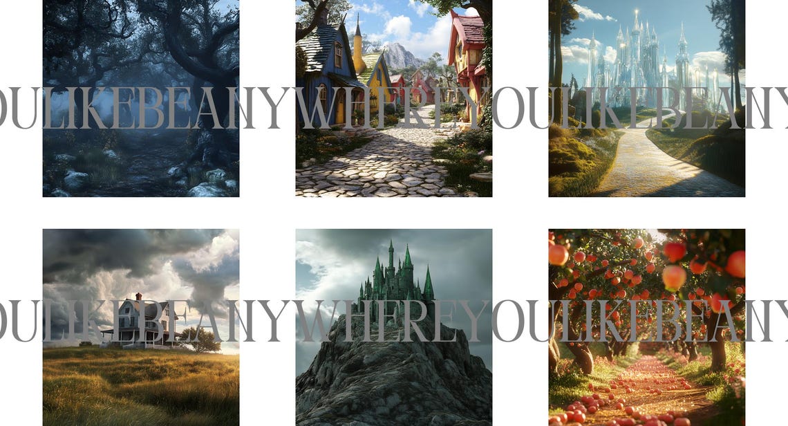 Wizard of Oz Backdrops: Whimsical Digital Photography Overlays ...