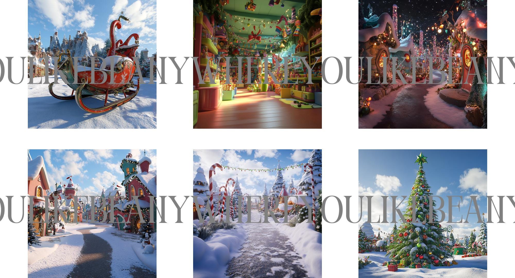 20 How the Grinch Stole Christmas Backdrops | 1:1 Ratio | Photoshop ...